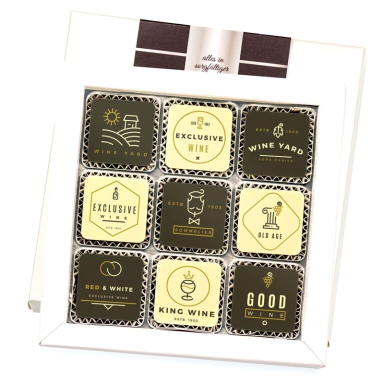 Pralinen mit Logo | für gehobene Ansprüche | vielfältig und individuell