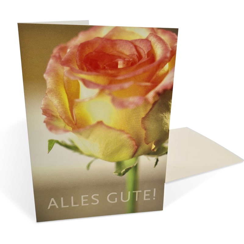 Karte "Alles Gute" mit eigenem Text - SchokoFoto